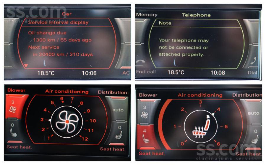 Blue Audi A5 2008 in Riga, with an engine capacity of 3.00 L and mileage of 268 thousand km for 6950 €, photo 33 on AUTOMOTO.COM.LV