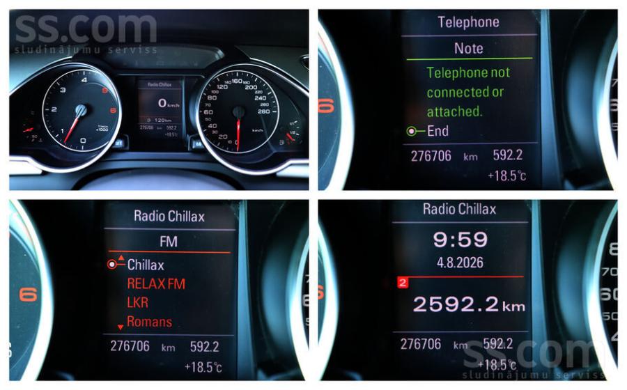 Blue Audi A5 2008 in Riga, with an engine capacity of 3.00 L and mileage of 268 thousand km for 6950 €, photo 36 on AUTOMOTO.COM.LV