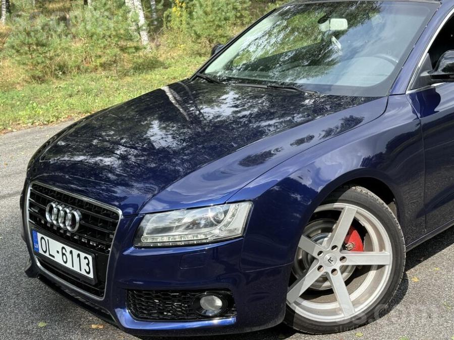 Blue Audi A5 2008 in Riga, with an engine capacity of 3.00 L and mileage of 0 thousand km for 6690 €, photo 1 on AUTOMOTO.COM.LV