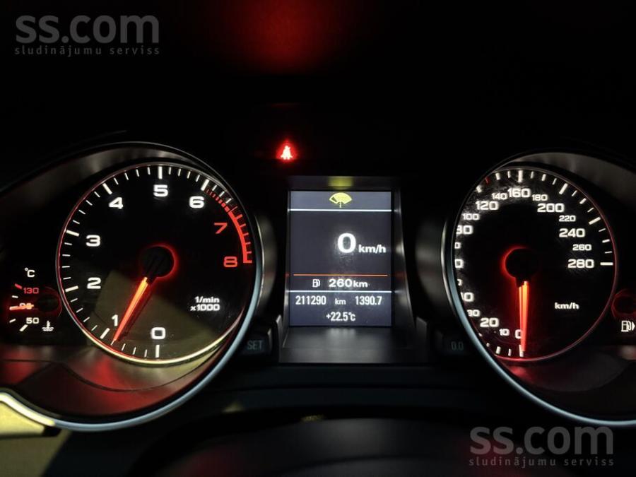 Blue Audi A5 2009 in Riga, with an engine capacity of 2.00 L and mileage of 211 thousand km for 8250 €, photo 13 on AUTOMOTO.COM.LV