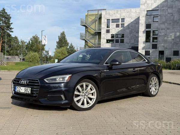 Zils Audi A5 2018 Rīga, ar dzinēja tilpumu 2.00 L un nobraukumu 143 tūkst. km par 19500 €, foto  vietnē AUTOMOTO.COM.LV