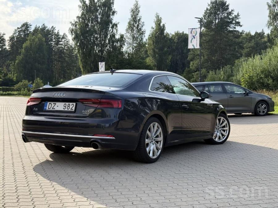 Blue Audi A5 2018 in Riga, with an engine capacity of 2.00 L and mileage of 143 thousand km for 19500 €, photo 4 on AUTOMOTO.COM.LV