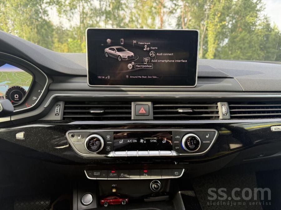 Blue Audi A5 2018 in Riga, with an engine capacity of 2.00 L and mileage of 143 thousand km for 19500 €, photo 11 on AUTOMOTO.COM.LV