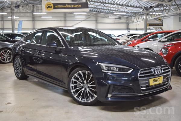 Blue Audi A5 2018 in Riga, with an engine capacity of 3.00 L and mileage of 108 thousand km for 24900 €, photo 1 on AUTOMOTO.COM.LV