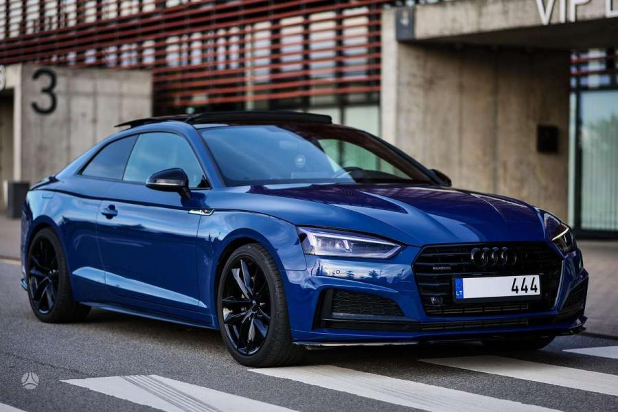 Blue Audi A5 2020 in Klaipeda, with an engine capacity of 1.98 L and mileage of 47 thousand km for 22500 €, photo 3 on AUTOMOTO.COM.LV
