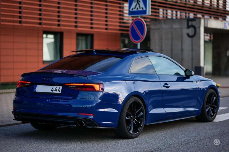Blue Audi A5 2020 in Klaipeda, with an engine capacity of 1.98 L and mileage of 47 thousand km for 22500 €, photo 4 on AUTOMOTO.COM.LV