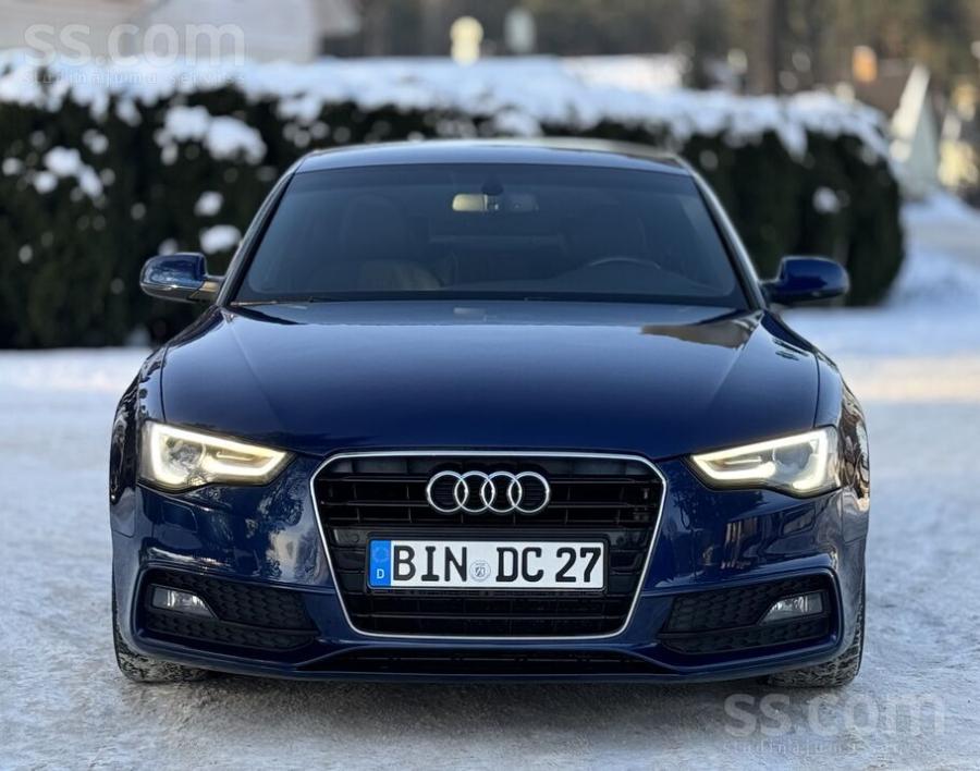 Blue Audi A5 2015 in Jurmala, with an engine capacity of 2.00 L and mileage of 0 thousand km for 8590 €, photo 1 on AUTOMOTO.COM.LV