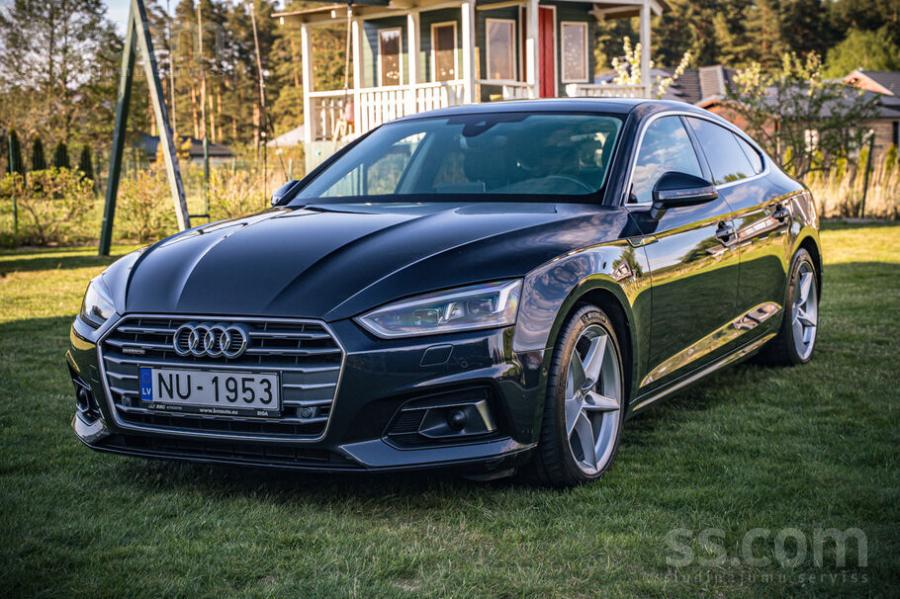 Blue Audi A5 2018 in Riga, with an engine capacity of 2.00 L and mileage of 205 thousand km for 22500 €, photo 1 on AUTOMOTO.COM.LV