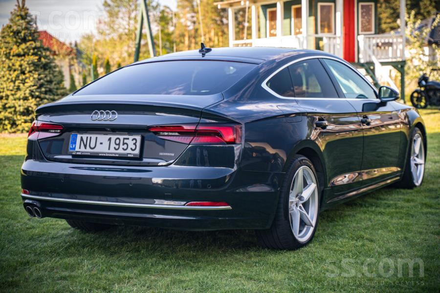 Blue Audi A5 2018 in Riga, with an engine capacity of 2.00 L and mileage of 205 thousand km for 22500 €, photo 3 on AUTOMOTO.COM.LV