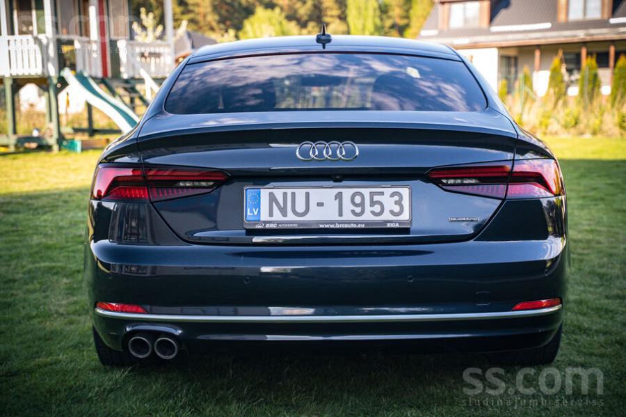 Blue Audi A5 2018 in Riga, with an engine capacity of 2.00 L and mileage of 205 thousand km for 22500 €, photo 27 on AUTOMOTO.COM.LV