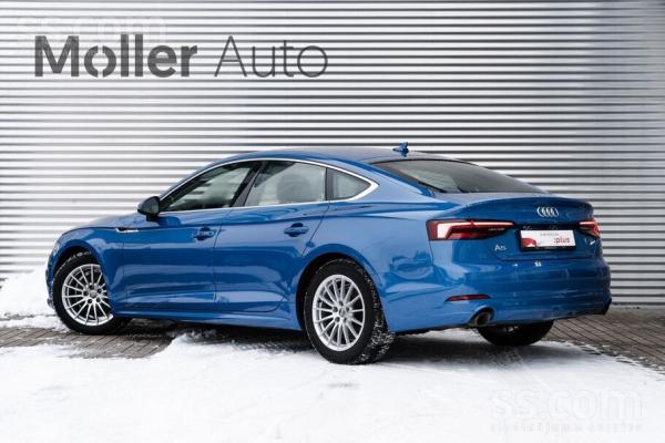 Blue Audi A5 2019 in Riga, with an engine capacity of 2.00 L and mileage of 75 thousand km for 21500 €, photo 3 on AUTOMOTO.COM.LV