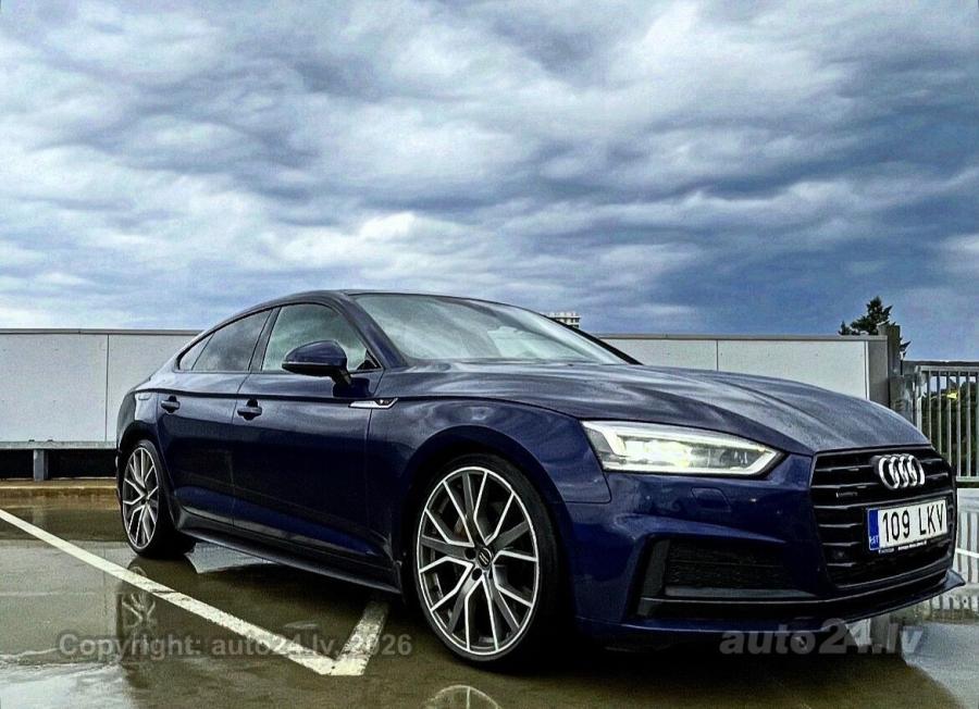 Blue Audi A5 2019 in Tallinn, with an engine capacity of 2.00 L and mileage of 184 thousand km for 23900 €, photo 1 on AUTOMOTO.COM.LV