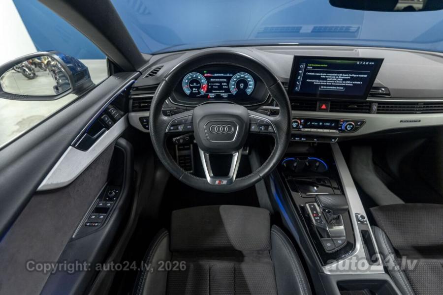 Blue Audi A5 2021 in Tallinn, with an engine capacity of 2.00 L and mileage of 50 thousand km for 34900 €, photo 13 on AUTOMOTO.COM.LV