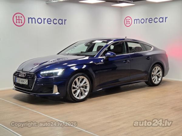 Zils Audi A5 2021 Tallina, ar dzinēja tilpumu 2.00 L un nobraukumu 79 tūkst. km par 28900 €, foto  vietnē AUTOMOTO.COM.LV