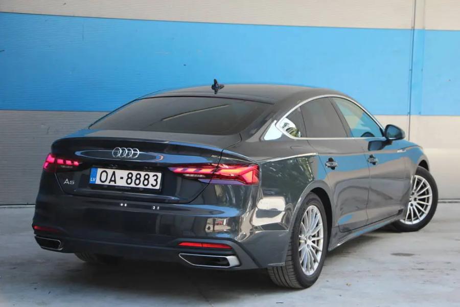 Blue Audi A5 2024 in Marupe, with an engine capacity of 2.00 L and mileage of 28 thousand km for 37650 €, photo 9 on AUTOMOTO.COM.LV