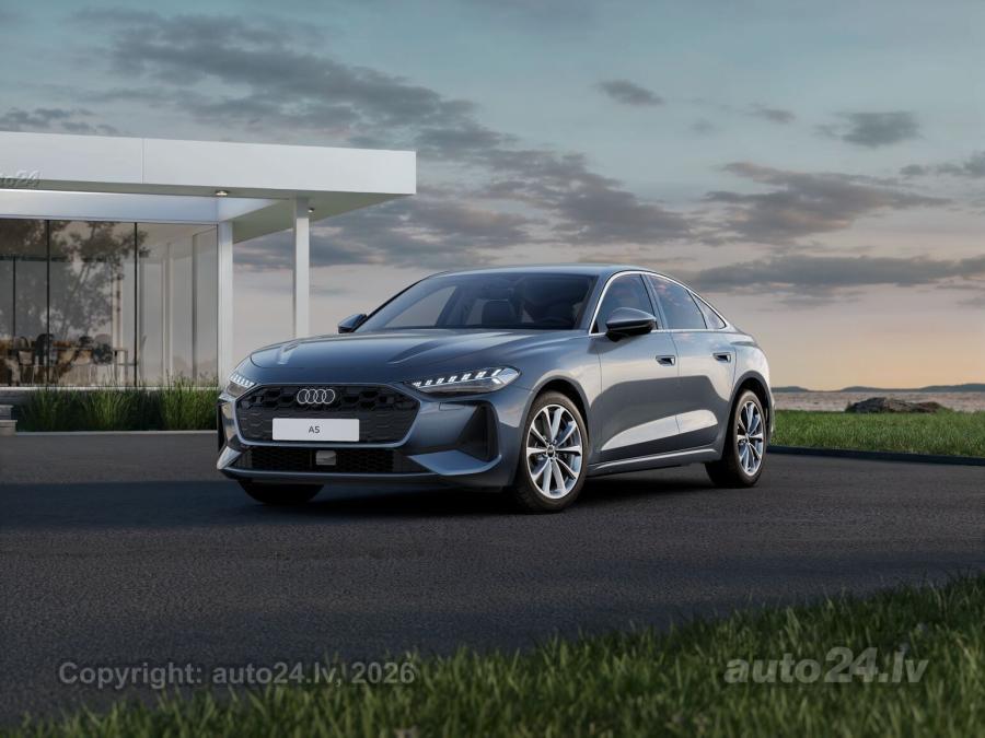 Zils Audi A5 2026 Tallina, ar dzinēja tilpumu 2.00 L un nobraukumu 0 tūkst. km par 41900 €, foto 1 vietnē AUTOMOTO.COM.LV