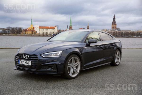 Blue Audi A5 2018 in Riga, with an engine capacity of 3.00 L and mileage of 147 thousand km for 25999 €, photo 1 on AUTOMOTO.COM.LV