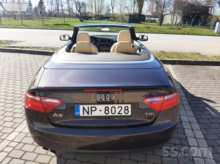 Brown Audi A5 2012 in Ventspils, with an engine capacity of 2.00 L and mileage of 222 thousand km for 10700 €, photo 5 on AUTOMOTO.COM.LV