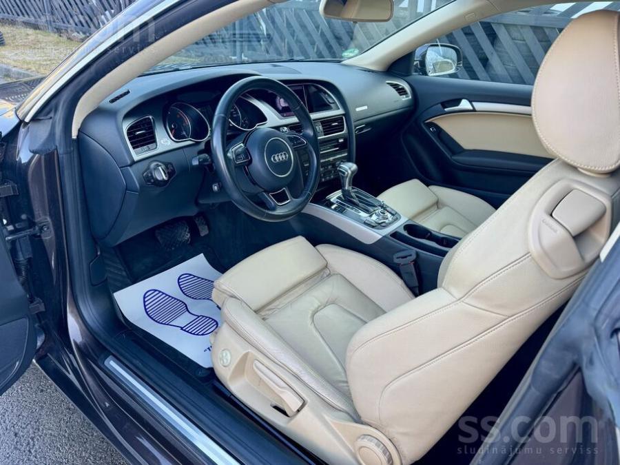 Brown Audi A5 2012 in Jelgava, with an engine capacity of 3.00 L and mileage of 0 thousand km for 9750 €, photo 12 on AUTOMOTO.COM.LV