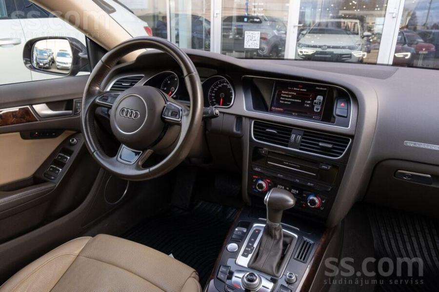Brown Audi A5 2014 in Riga, with an engine capacity of 3.00 L and mileage of 234 thousand km for 13300 €, photo 9 on AUTOMOTO.COM.LV