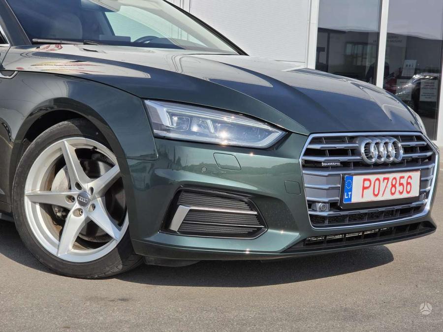 Green Audi A5 2017 in Jonava, with an engine capacity of 2.00 L and mileage of 222 thousand km for 14950 €, photo 15 on AUTOMOTO.COM.LV