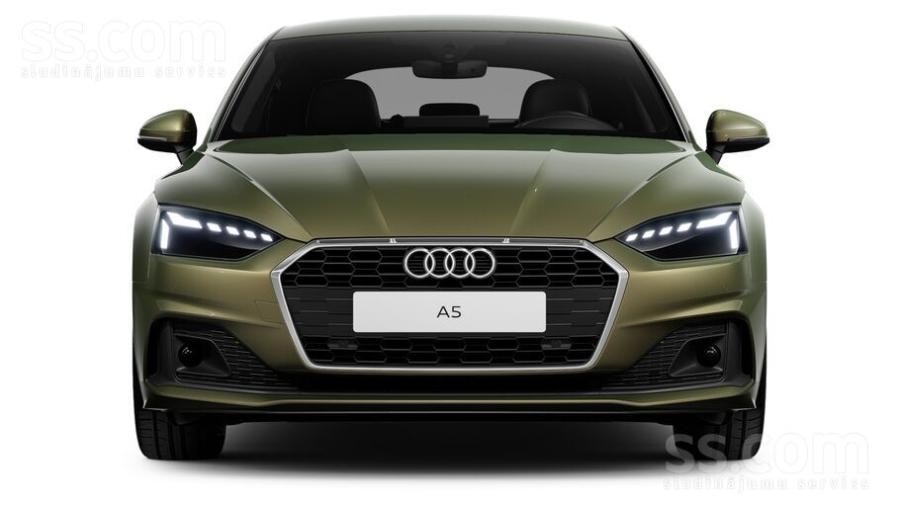 Green Audi A5 2023 in Riga, with an engine capacity of 2.00 L and mileage of 73 thousand km for 31900 €, photo 7 on AUTOMOTO.COM.LV
