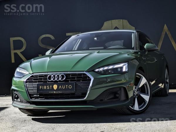 Green Audi A5 2024 in Tukums, with an engine capacity of 2.00 L and mileage of 74 thousand km for 32500 €, photo 2 on AUTOMOTO.COM.LV