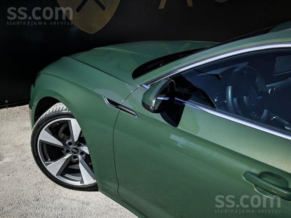 Green Audi A5 2024 in Tukums, with an engine capacity of 2.00 L and mileage of 74 thousand km for 32500 €, photo 5 on AUTOMOTO.COM.LV