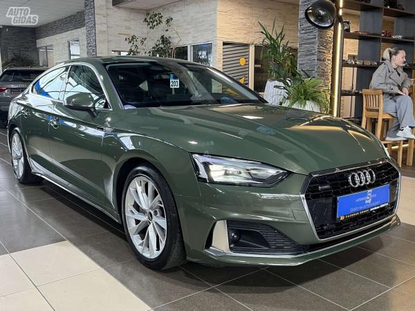 Green Audi A5 2022 in Kaunas, with an engine capacity of 2.00 L and mileage of 78 thousand km for 30063 €, photo 1 on AUTOMOTO.COM.LV