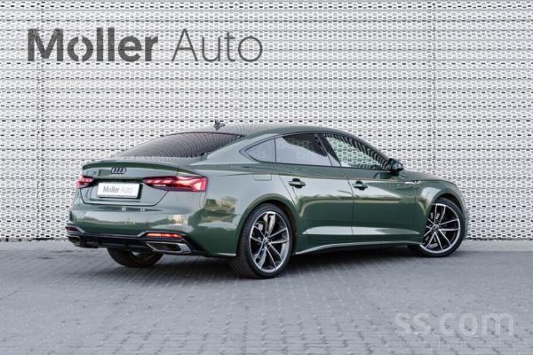 Green Audi A5 2023 in Riga, with an engine capacity of 2.00 L and mileage of 79 thousand km for 32750 €, photo 4 on AUTOMOTO.COM.LV