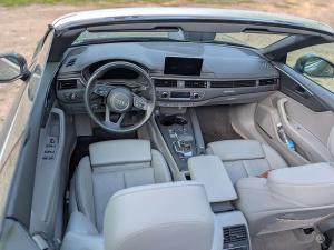 Grey Audi A5 2018 in Vilnius, with an engine capacity of 1.98 L and mileage of 43 thousand km for 24000 €, photo 3 on AUTOMOTO.COM.LV