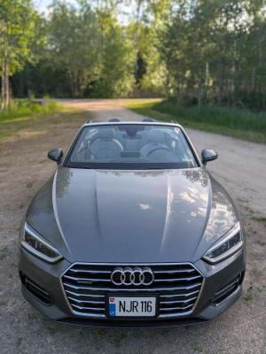 Grey Audi A5 2018 in Vilnius, with an engine capacity of 1.98 L and mileage of 43 thousand km for 24000 €, photo 4 on AUTOMOTO.COM.LV
