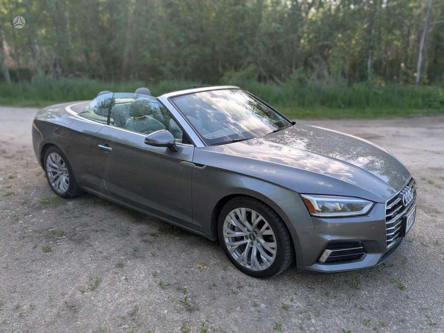 Grey Audi A5 2018 in Vilnius, with an engine capacity of 1.98 L and mileage of 43 thousand km for 24000 €, photo 5 on AUTOMOTO.COM.LV