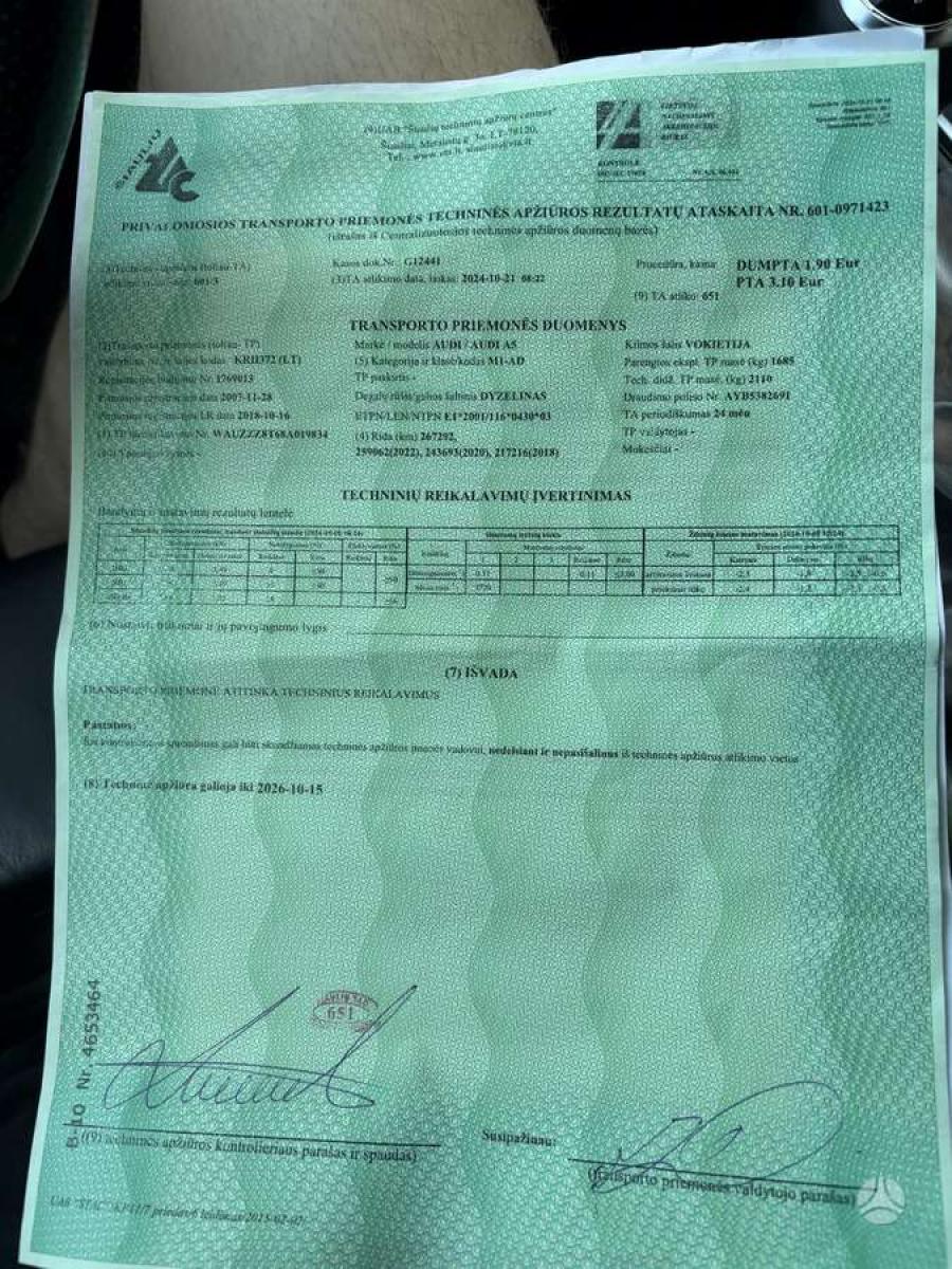 Серый Ауди А5 2007 в Мажейкяй, объемом двигателя 2.97 л и пробегом 280 тыс. км за 3500 €, фото 34 на AUTOMOTO.COM.LV