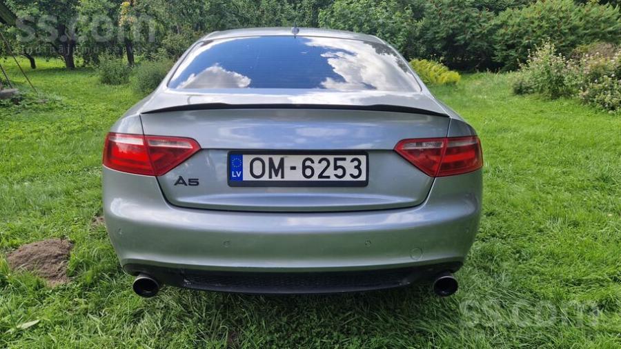 Pelēks Audi A5 2007 Rīga, ar dzinēja tilpumu 3.00 L un nobraukumu 342 tūkst. km par 4500 €, foto 7 vietnē AUTOMOTO.COM.LV