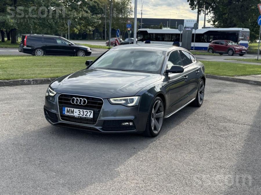 Grey Audi A5 2014 in Riga, with an engine capacity of 2.00 L and mileage of 117 thousand km for 7350 €, photo 1 on AUTOMOTO.COM.LV