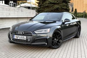 Grey Audi A5 2018 in Vilnius, with an engine capacity of 1.98 L and mileage of 142 thousand km for 16950 €, photo 4 on AUTOMOTO.COM.LV