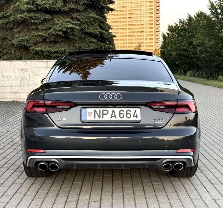 Grey Audi A5 2018 in Vilnius, with an engine capacity of 1.98 L and mileage of 142 thousand km for 16950 €, photo 7 on AUTOMOTO.COM.LV