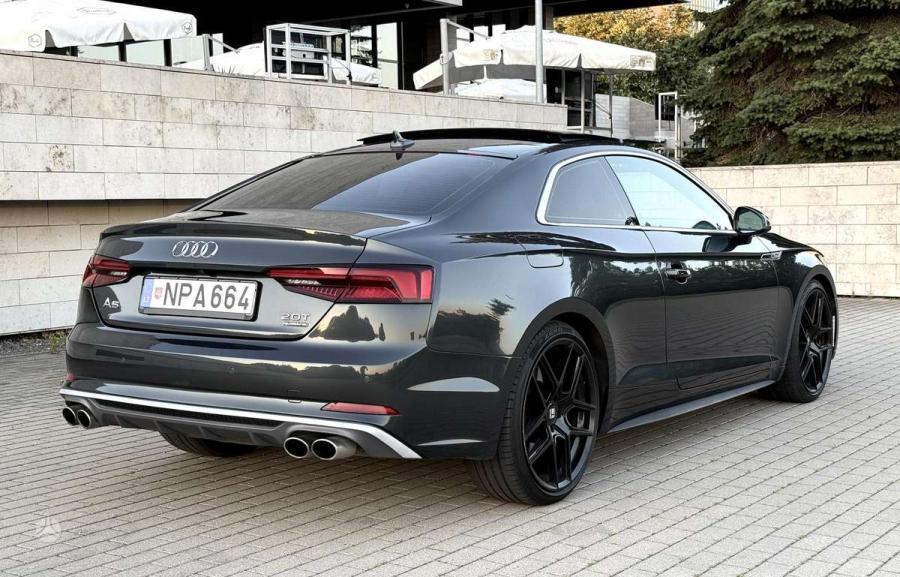 Grey Audi A5 2018 in Vilnius, with an engine capacity of 1.98 L and mileage of 142 thousand km for 16950 €, photo 8 on AUTOMOTO.COM.LV