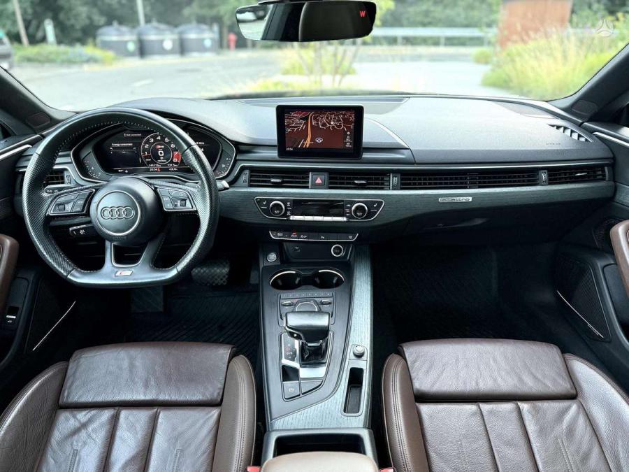 Grey Audi A5 2018 in Vilnius, with an engine capacity of 1.98 L and mileage of 142 thousand km for 16950 €, photo 14 on AUTOMOTO.COM.LV