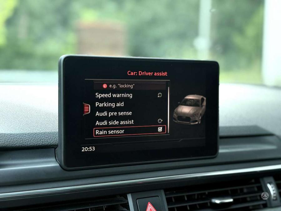 Grey Audi A5 2018 in Vilnius, with an engine capacity of 1.98 L and mileage of 142 thousand km for 16950 €, photo 21 on AUTOMOTO.COM.LV