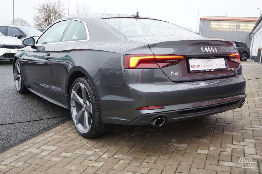 Grey Audi A5 2019 in Kaunas, with an engine capacity of 2.00 L and mileage of 53 thousand km for 31660 €, photo 4 on AUTOMOTO.COM.LV