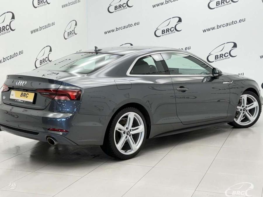 Grey Audi A5 2019 in Vilnius, with an engine capacity of 1.98 L and mileage of 229 thousand km for 14500 €, photo 4 on AUTOMOTO.COM.LV