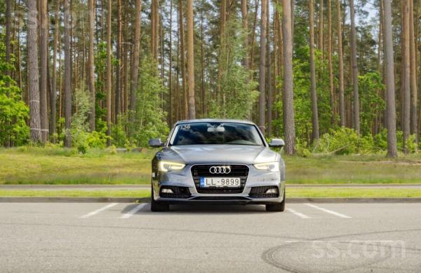 Pelēks Audi A5 2014 Rīga, ar dzinēja tilpumu 2.00 L un nobraukumu 163 tūkst. km par 10190 €, foto 3 vietnē AUTOMOTO.COM.LV
