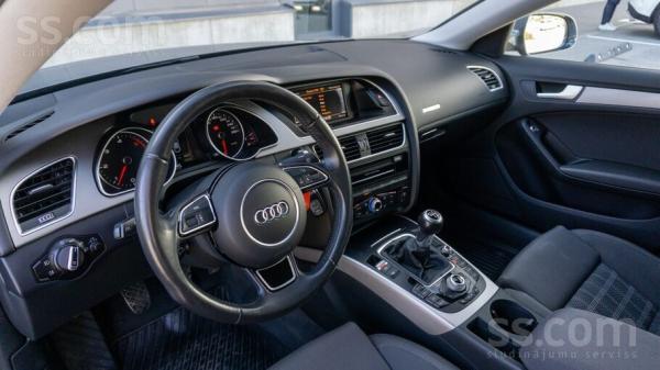 Pelēks Audi A5 2014 Rīga, ar dzinēja tilpumu 2.00 L un nobraukumu 163 tūkst. km par 10190 €, foto 9 vietnē AUTOMOTO.COM.LV