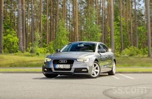 Grey Audi A5 2014 in Riga, with an engine capacity of 2.00 L and mileage of 163 thousand km for 10190 €, photo  on AUTOMOTO.COM.LV