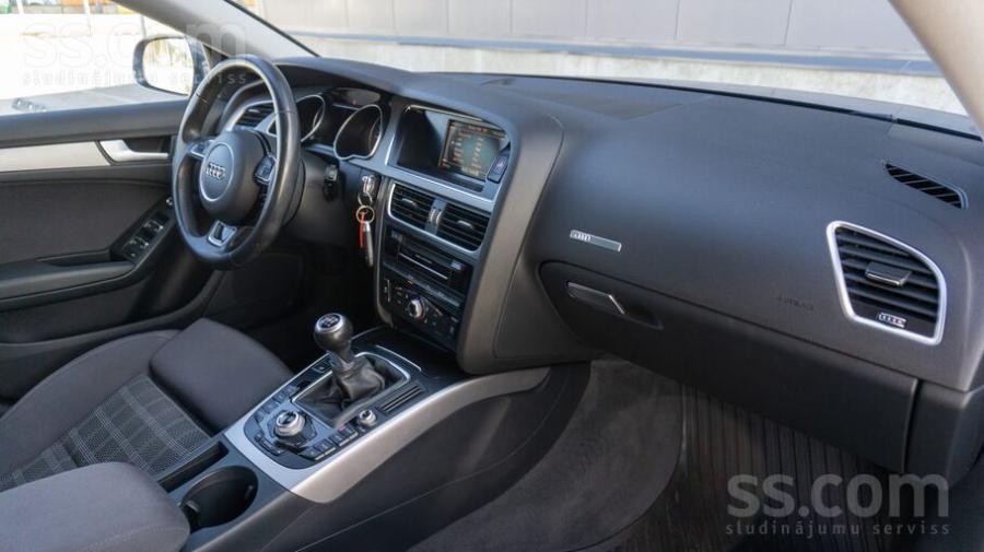 Grey Audi A5 2014 in Riga, with an engine capacity of 2.00 L and mileage of 163 thousand km for 10190 €, photo 11 on AUTOMOTO.COM.LV