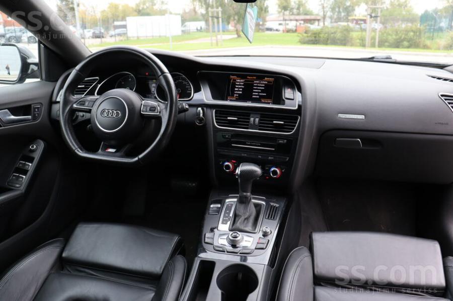 Grey Audi A5 2014 in Riga, with an engine capacity of 2.00 L and mileage of 112 thousand km for 8990 €, photo 7 on AUTOMOTO.COM.LV