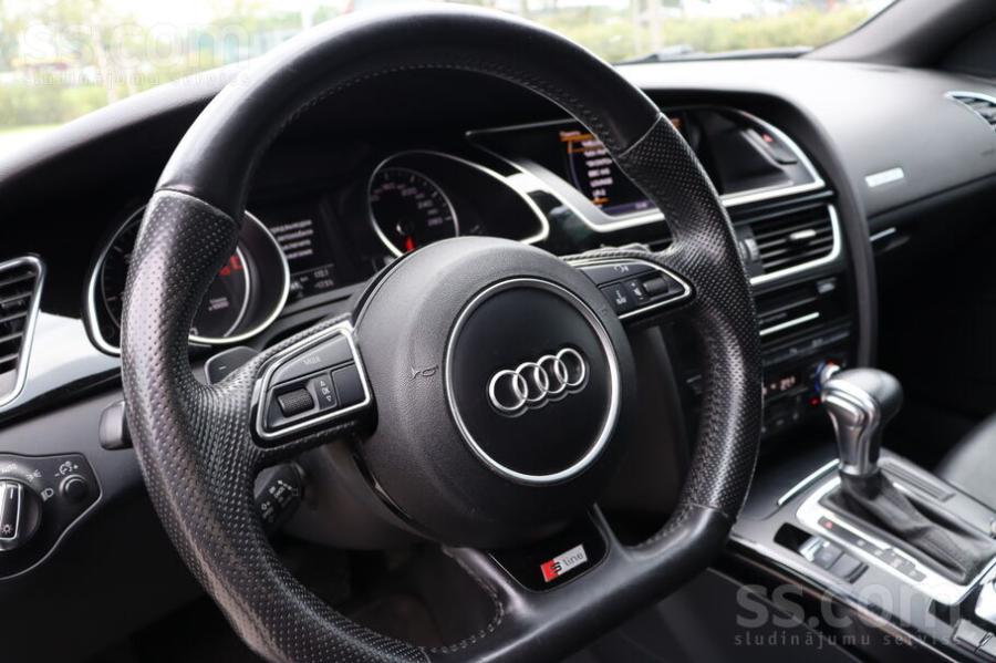 Grey Audi A5 2014 in Riga, with an engine capacity of 2.00 L and mileage of 112 thousand km for 8990 €, photo 13 on AUTOMOTO.COM.LV