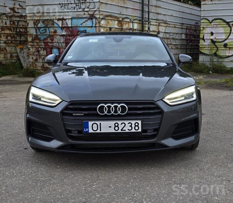 Grey Audi A5 2017 in Riga, with an engine capacity of 3.00 L and mileage of 197 thousand km for 17990 €, photo 1 on AUTOMOTO.COM.LV